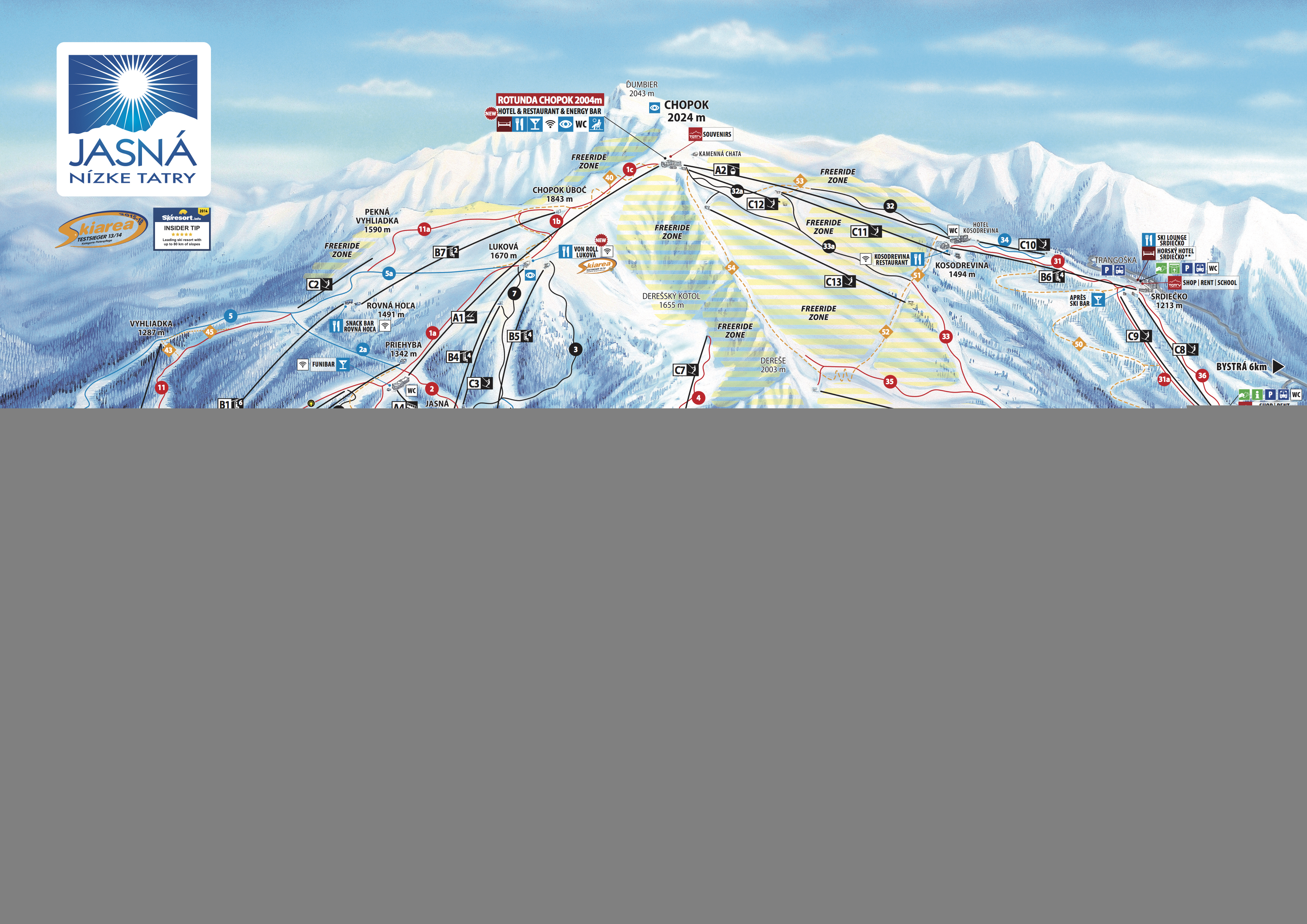 Jasna Low Tatras Trail Map